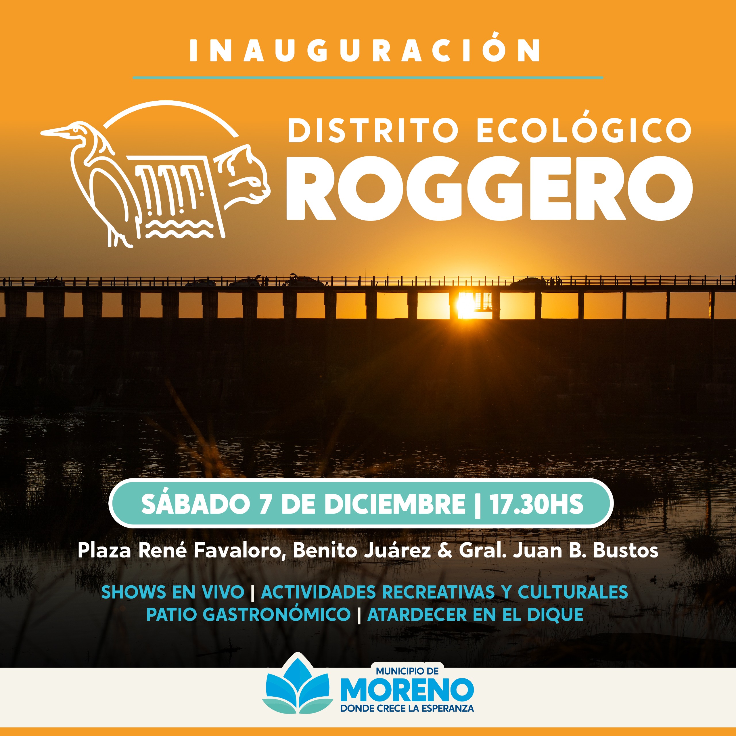 MORENO MUNICIPIO - Se inaugura el Distrito Ecológico Roggero